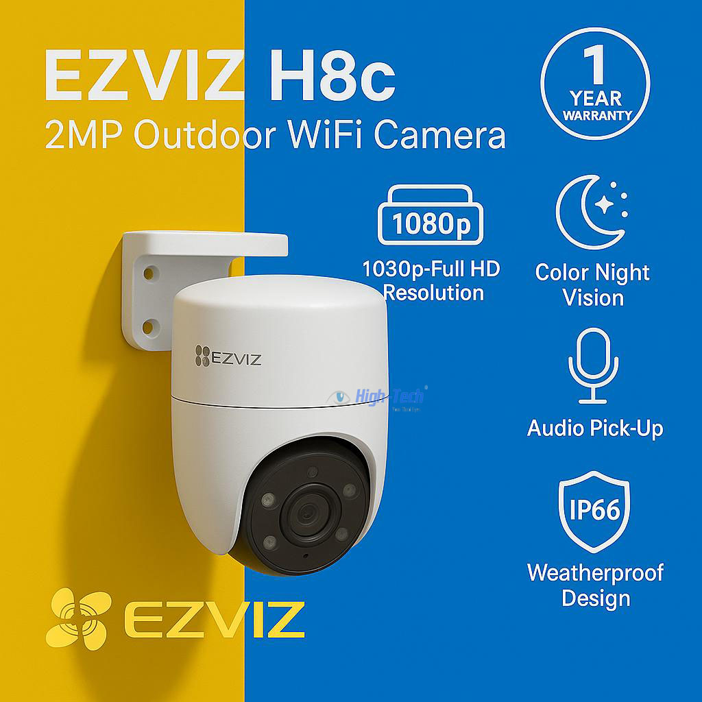 EZVIZ H8c 2MP Outdoor Pan & Tilt 2MP HD 1080P Human Detection Color ...