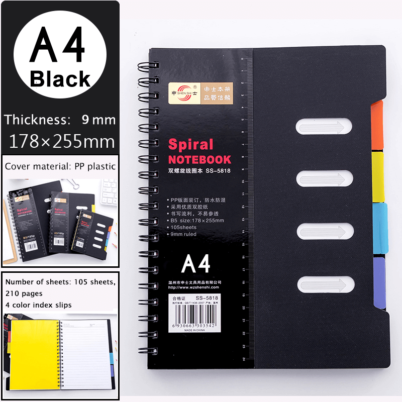Spiral Subject Notebooks In A5, B5 And A4 Size | Daraz.pk