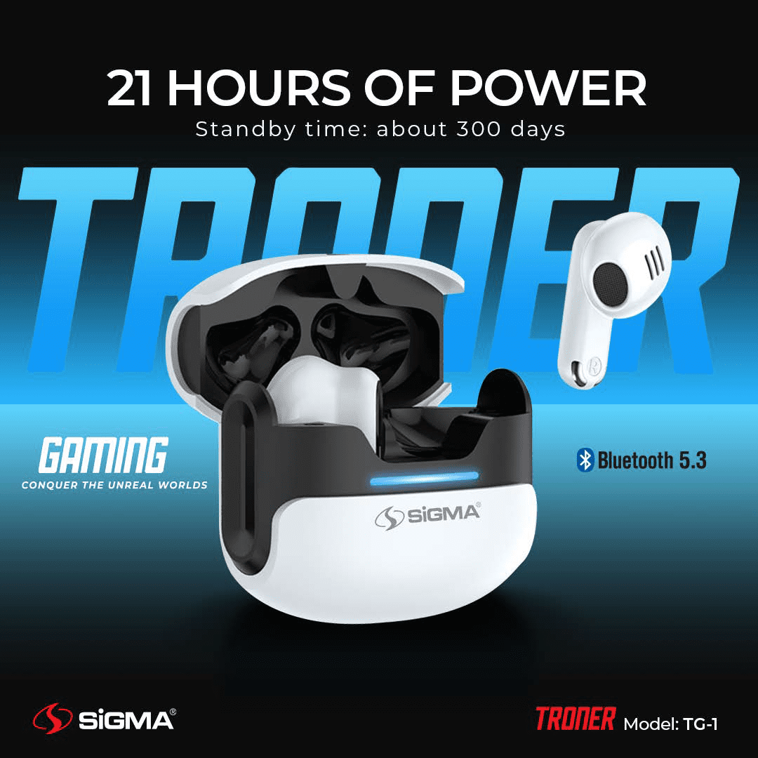 Sigma 100% Original WAVE TG-1 TWS Wireless Earphone Bluetooth 5.3 ...