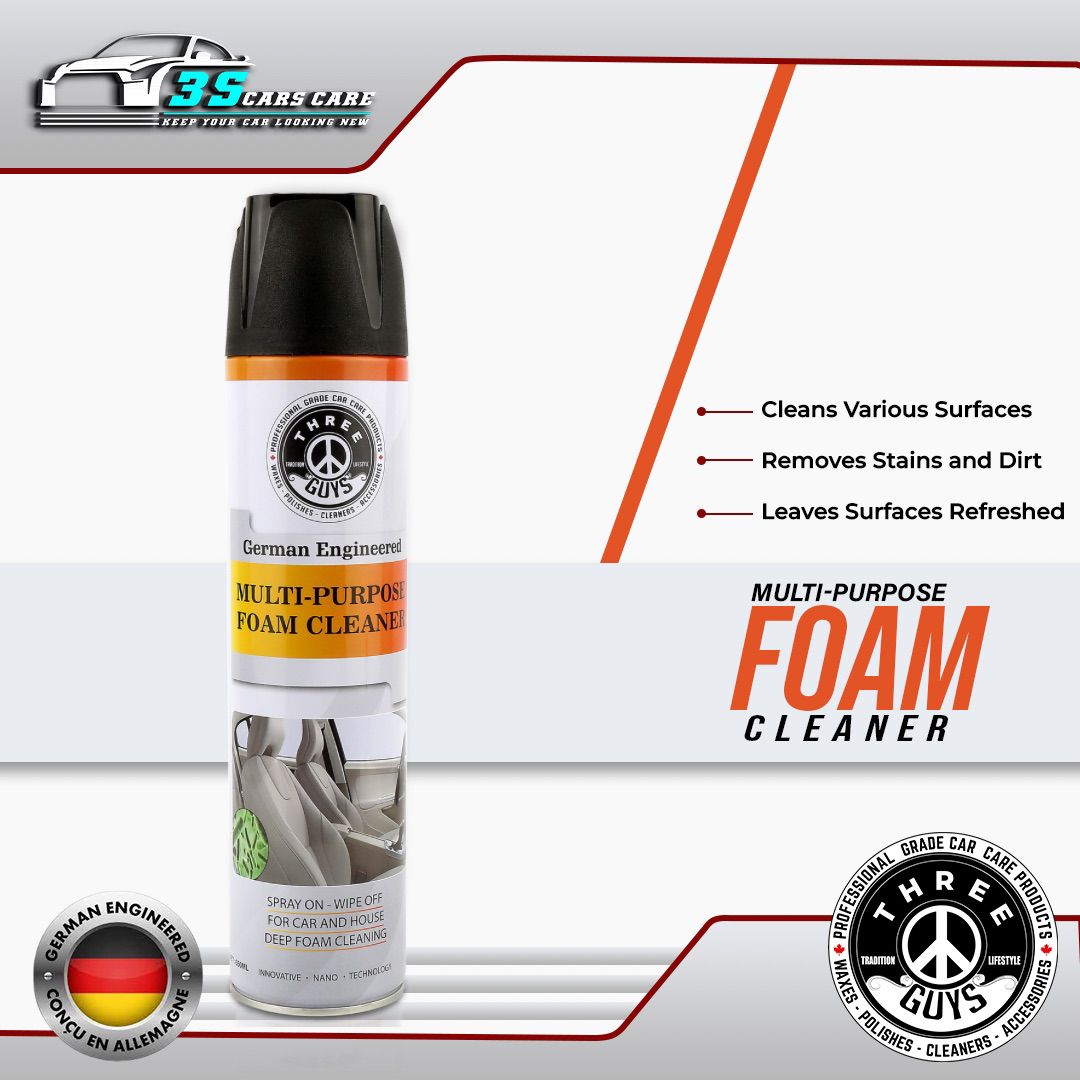 Multipurpose Foam Cleaner 650ml THREE GUYS | For Car And Home Use (German Engineered) | Foamy ...