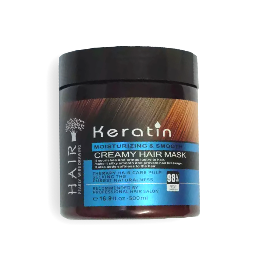 Keratin Straightening Smoothing Creamy Hair Mask Treatment 500ml | Daraz.pk