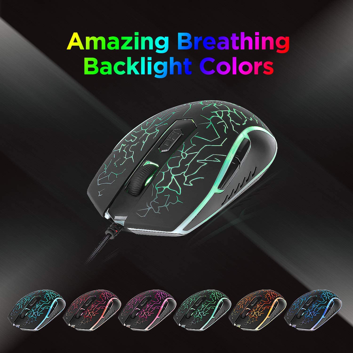 RBG Gloross G7 Gaming Optical Mouse 7D Gaming Mouse 7 Button Adjustable ...