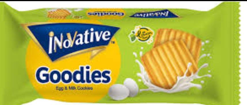Innovative GOODIES biscuits , filled with eggs and milk , pack of 15 ...