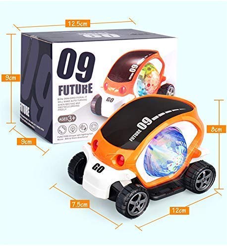 360° Rotating Musical Concept Car | Automatic Toy Car for Kids with ...