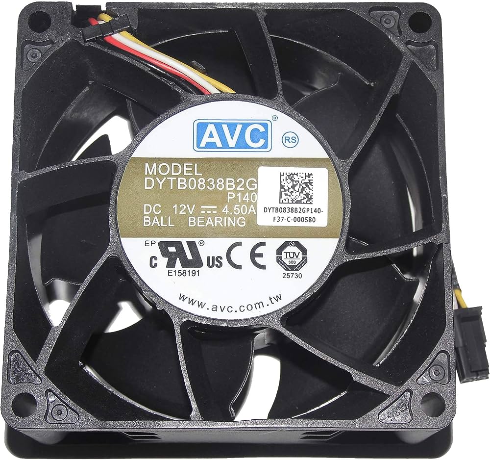 AVC 12V 4.50A 8CM 80mm Ultra High Speed Cooling Fan 80x80x38mm ...