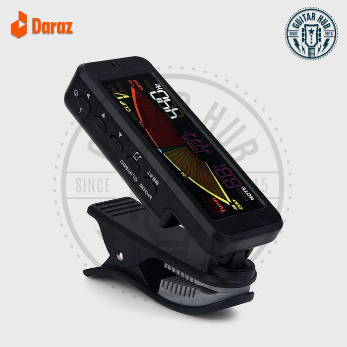 Flanger Guitar Tuner, FMT-209 Clip-On Digital Large LCD Display Tuners ...