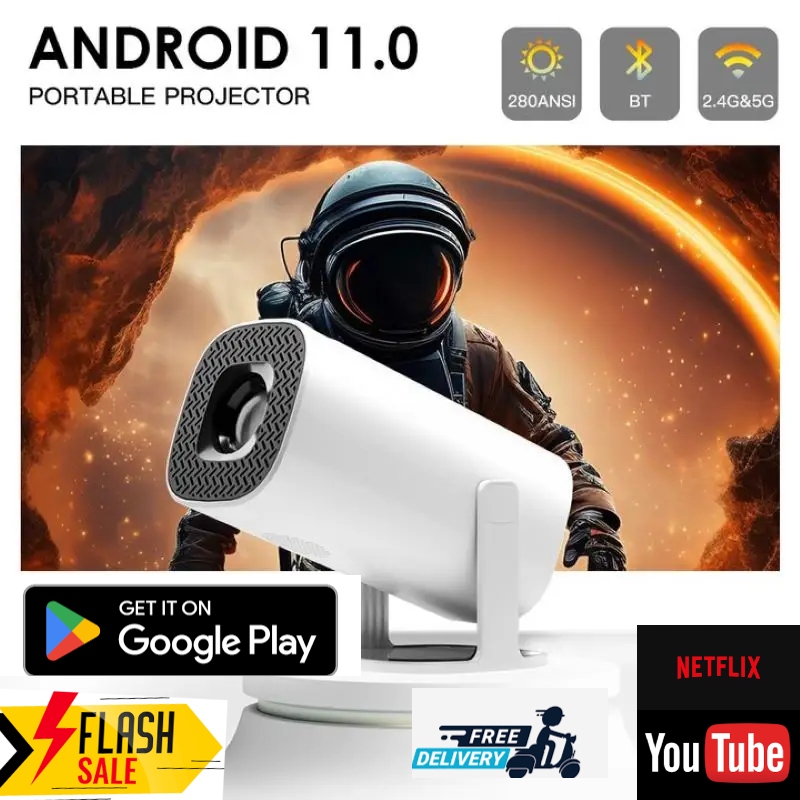 P30 Mini Projector Android 11 Support WIFI6 1080P BT5.0 Projector 1208 ...
