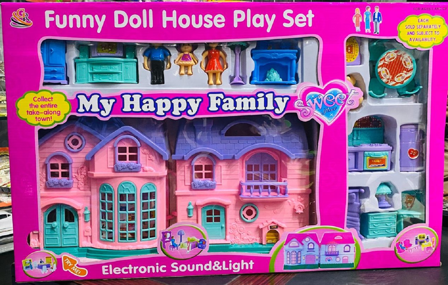High Quality My Happy Family Pink Doll House for Girls - Large | Daraz.pk