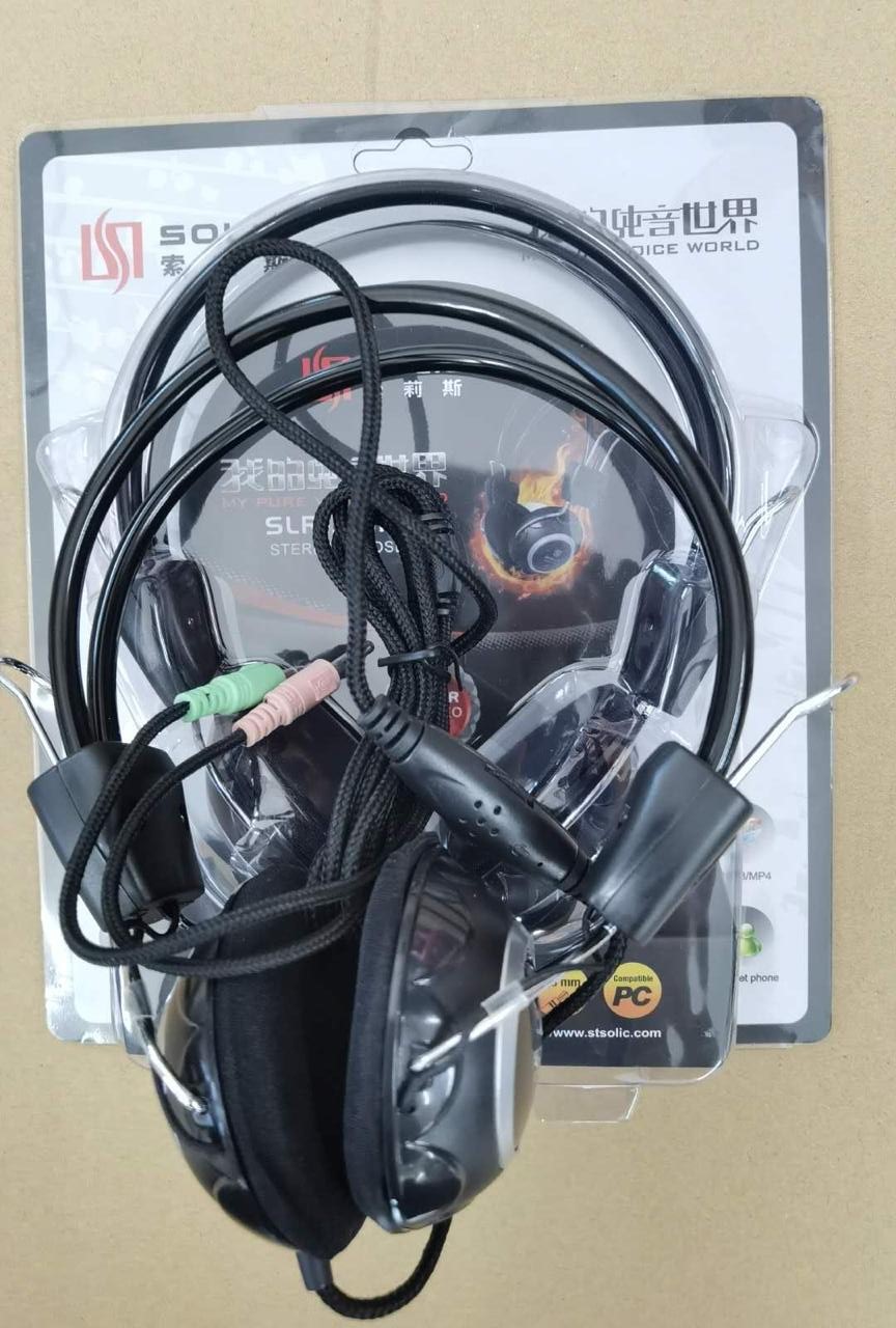 SOLIC SLR-301 Series Headphones Gaming Earphones With Microphone Noise ...