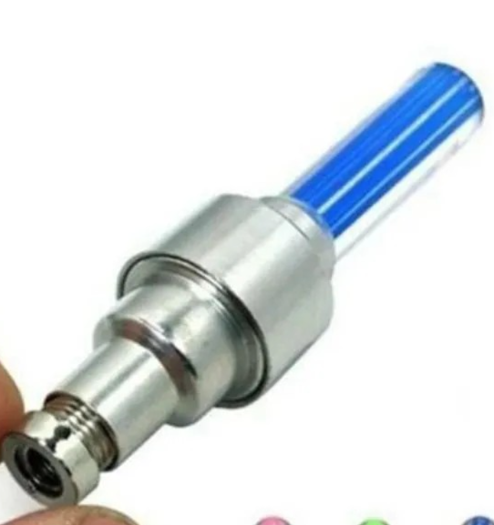 2 pcs LED NEON Light Tire Valve Stem Cap For Bike Bicycle Car ...