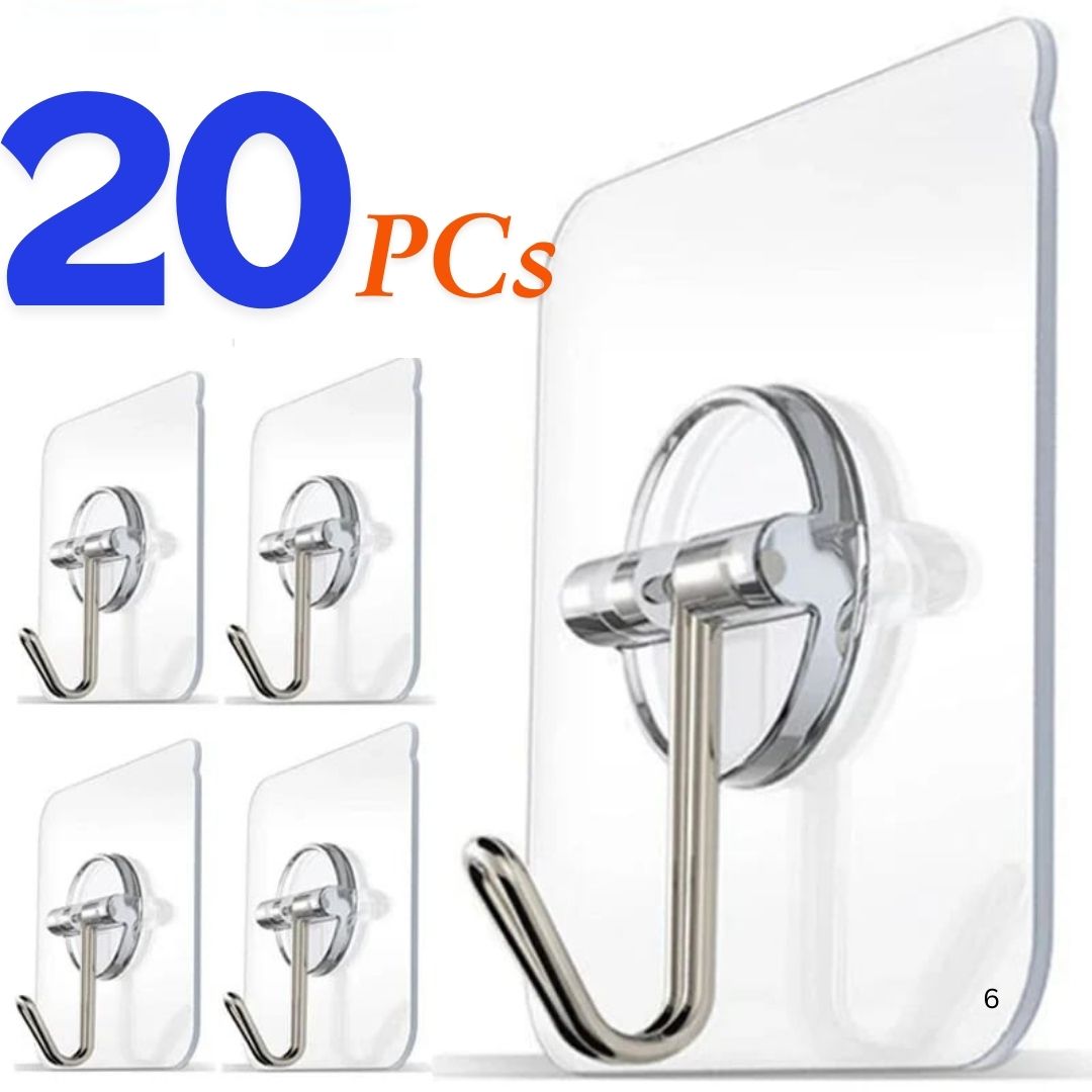 Big Size Hooks Heavy Duty Waterproof Strong Adhesive Wall Hooks Nail ...