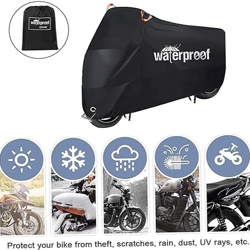 ORIGINAL PARACHUTE WATERPROOF,DUSTPROOF MOTOR BIKE COVER WITH FREE ...