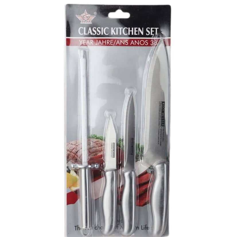 Stainless Steel Pack of 4 Knives Set Professional Made Sharp Quality ...