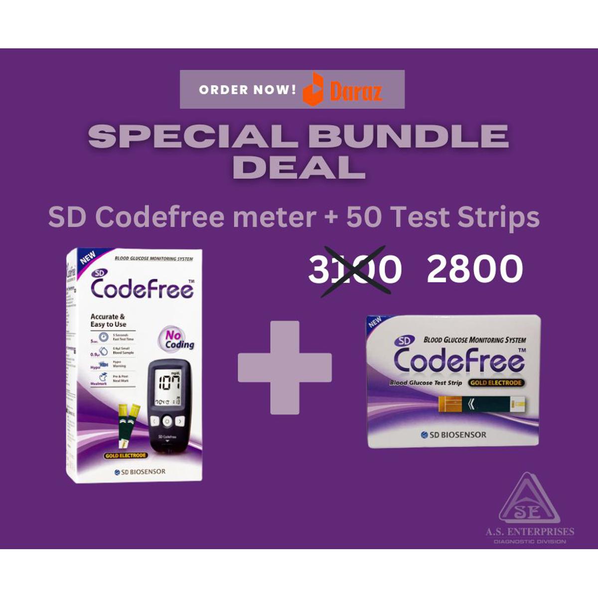 SD Biosensor - SD Code free meter + 50 test strips - Bundle Discount ...