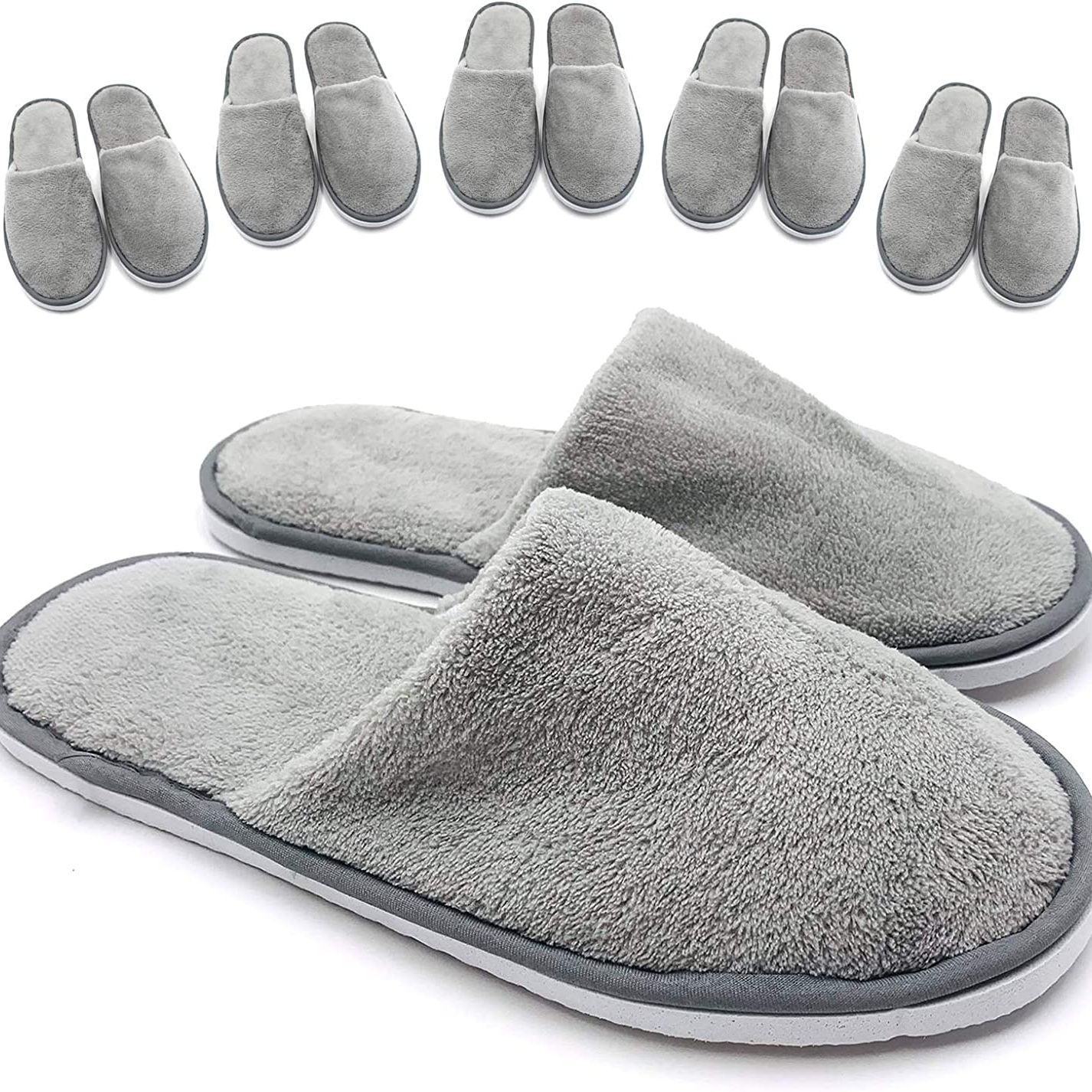 Warm Spa Slippers-Closed Toe Non Slip Disposable Hotel Slippers for ...