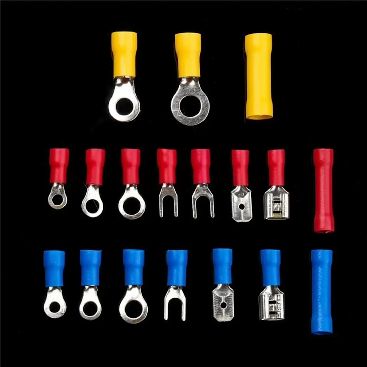 20PCS Assorted Spade Terminals Insulated Cable Connector Electrical ...