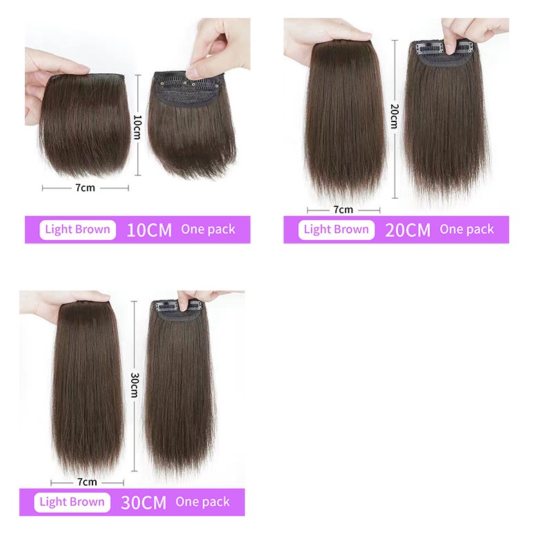 Women Fluffy Invisible Seamless Hair Pads Clip/ In Hair Extension ...