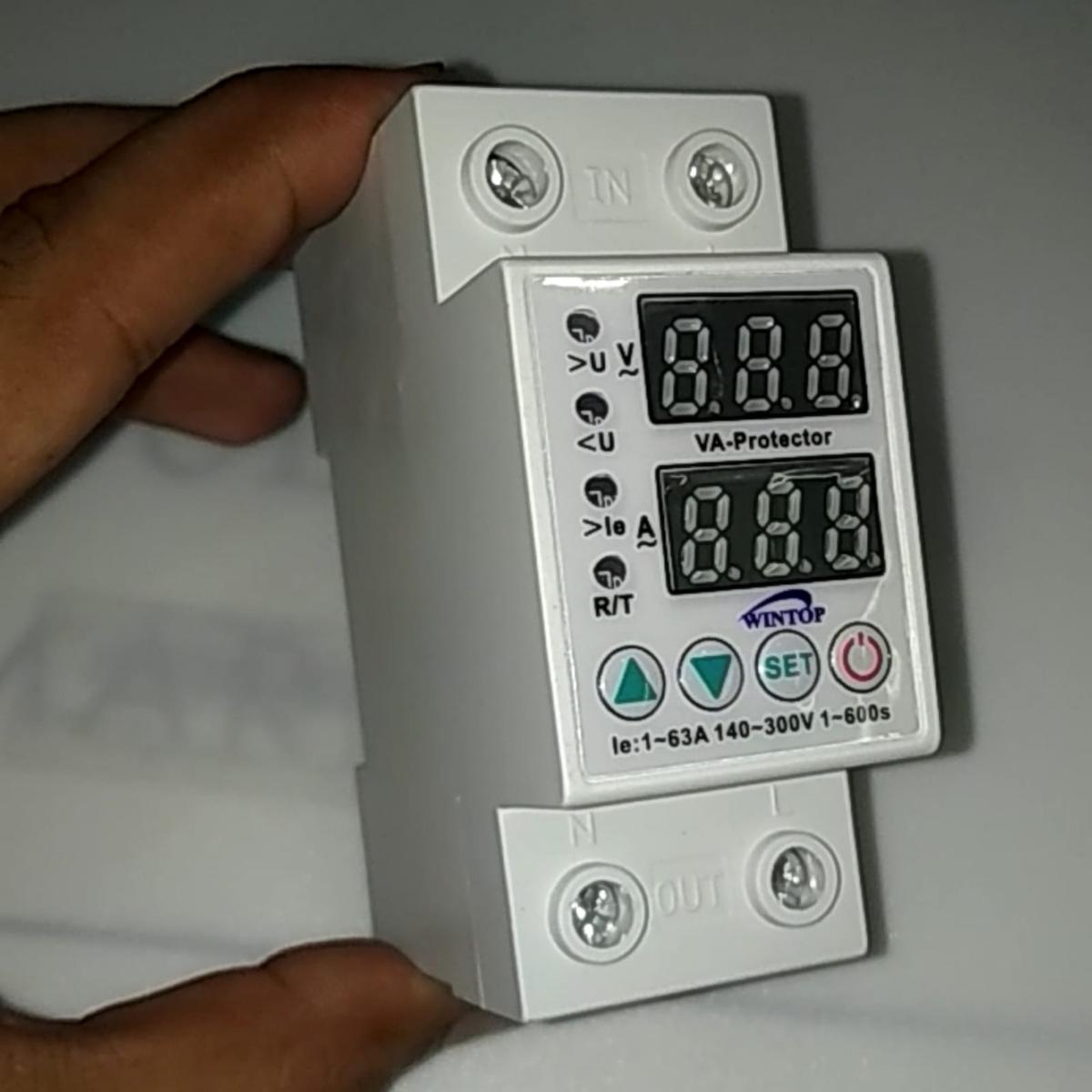 63A ADJUSTABLE VOLTAGE OVER AND UNDER PROTECTOR. Voltage Protector ...