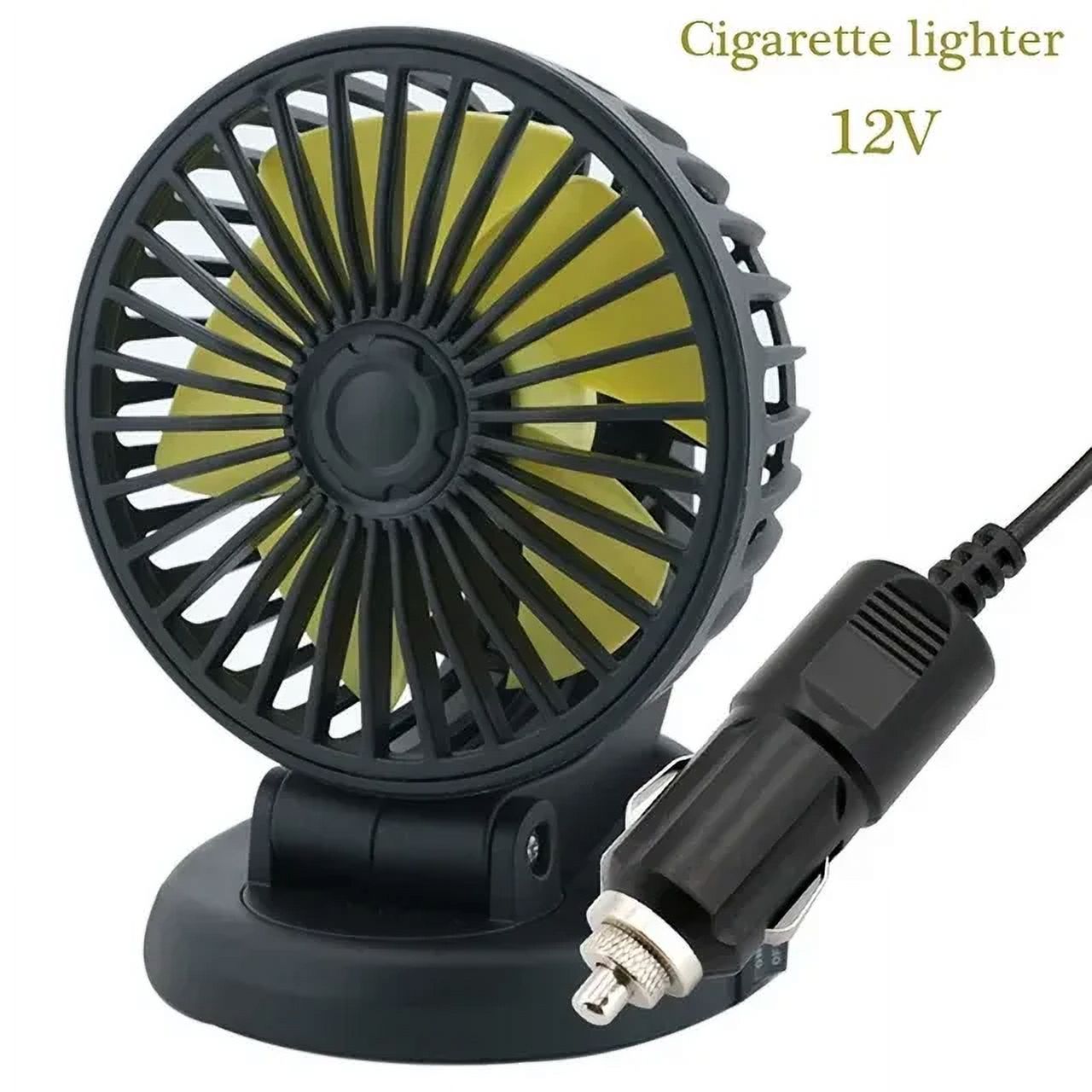 Car Fan Long Neck Single Head Adjustable V fan for summer - 360 Degrees ...