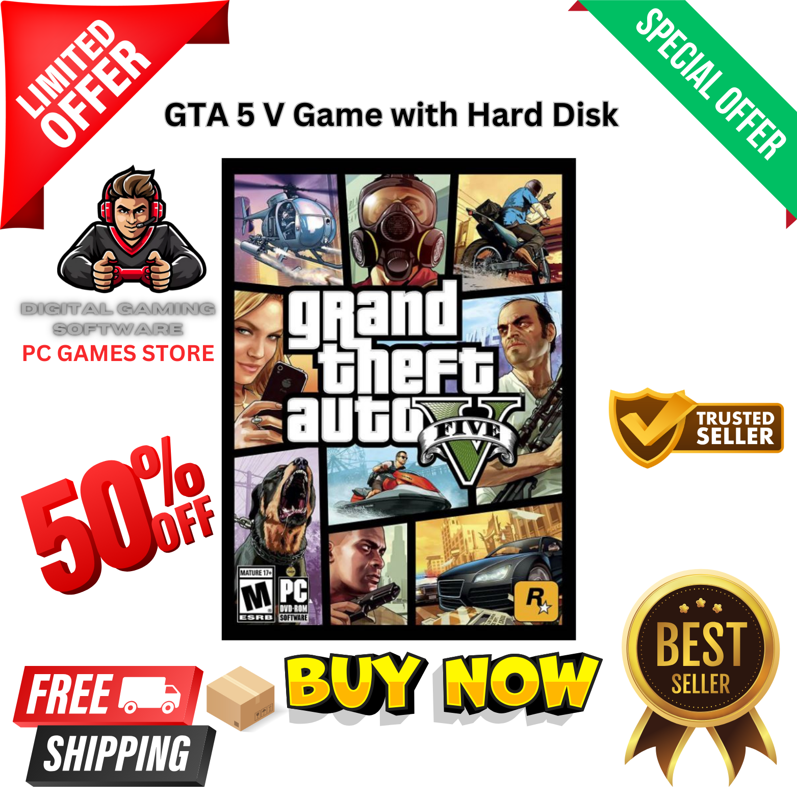 Hard Disk with PC games |Gaming Hard with GTA 5 V and other Games ...
