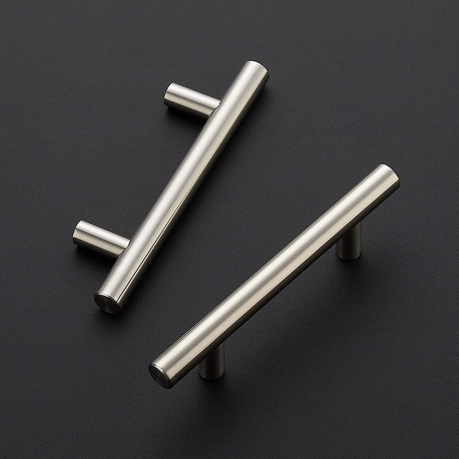 4 inch Stainless Steel Cabinet Handles, Brushed Nickel Kitchen Hardware ...