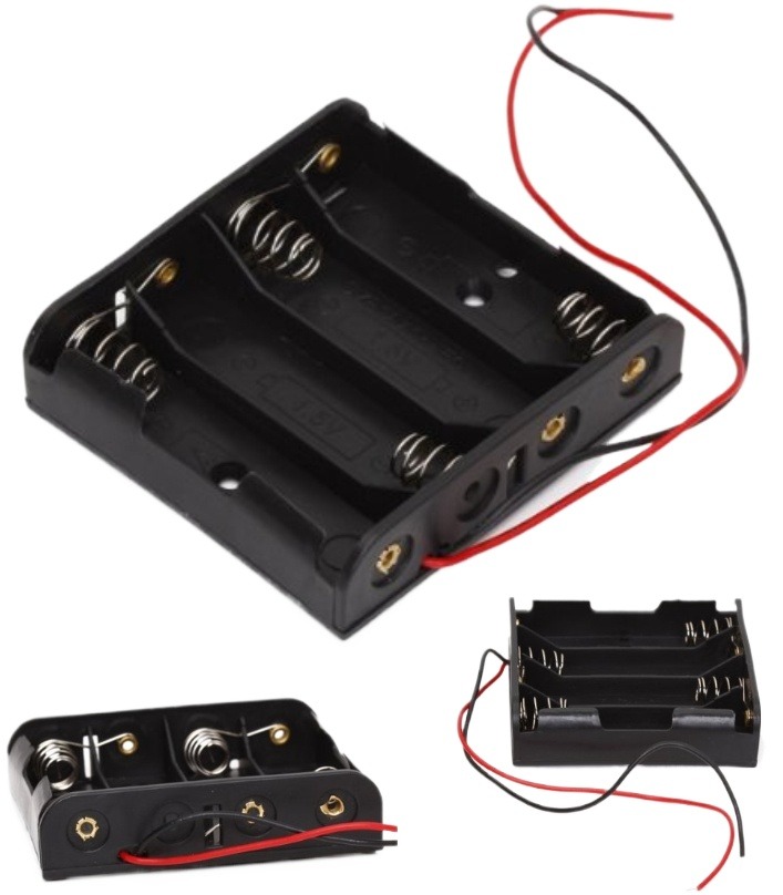 AA Battery Cell Holder Case 4X 1.5V Cell Box For Toy And DIY Project In ...