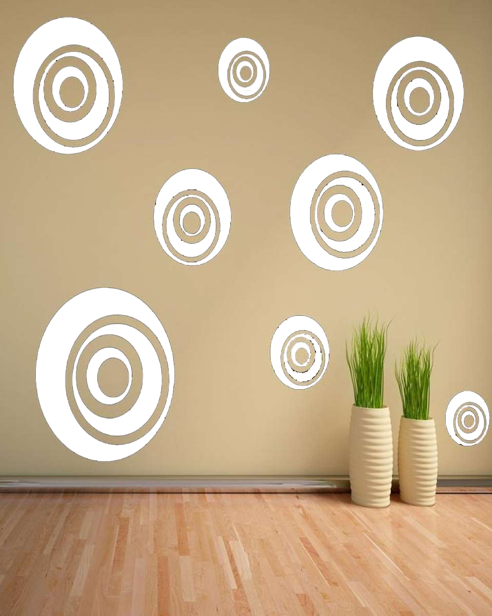 WallsArtstore Multiple Colourfull Circle wall circle Stickers wall decoration circles pvc wall ...