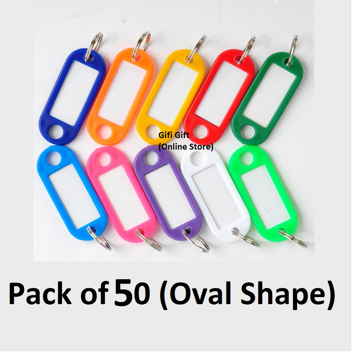 Pack of - 50 Hotel Rooms Numbers Tag Keychain - Multi Color Tag Key ...