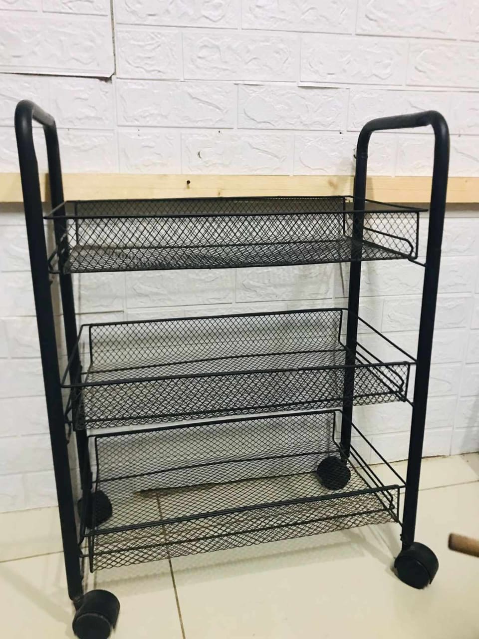 Tier Metal Rolling Cart | Daraz.pk