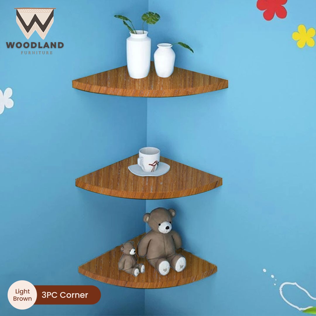 Wood land Corner Shelf Kitchen shelf Wall Shelf Wall-mounted Display ...