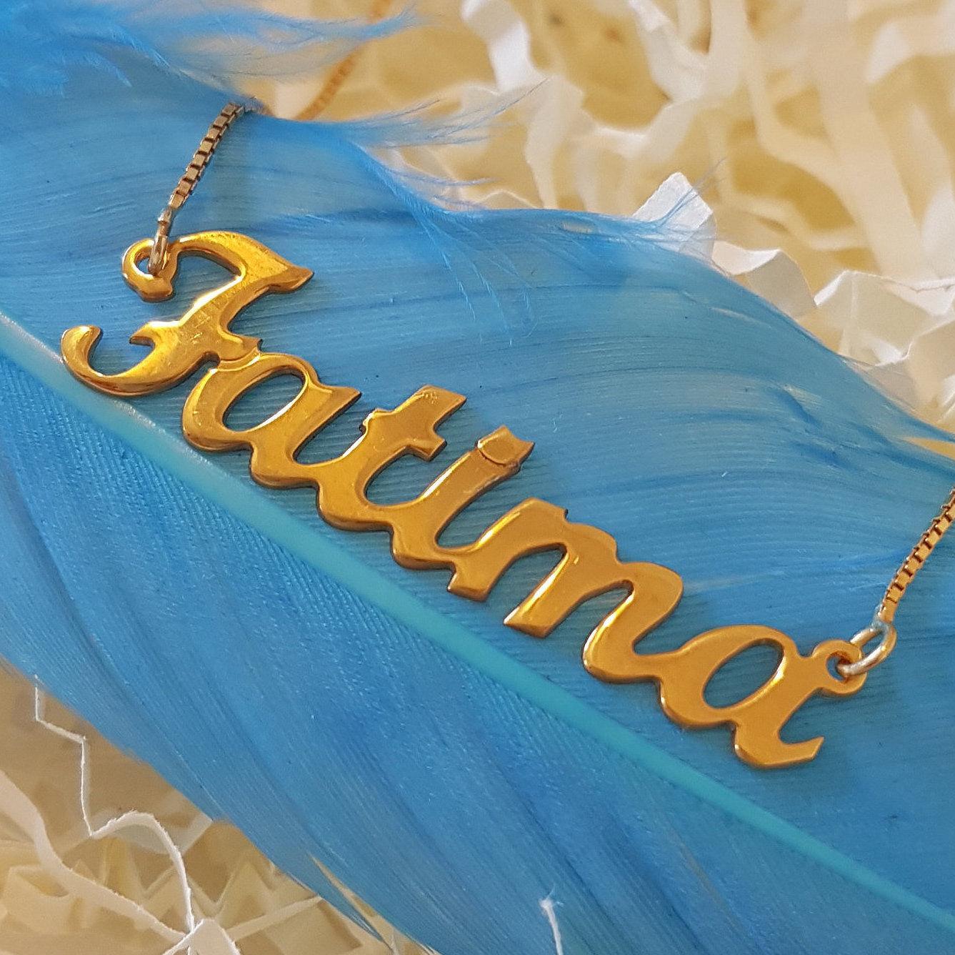 Customized Script Font Design Gold Plated Name Necklace Price In Customized Script Font Design Gold Plated Name Necklace Price In