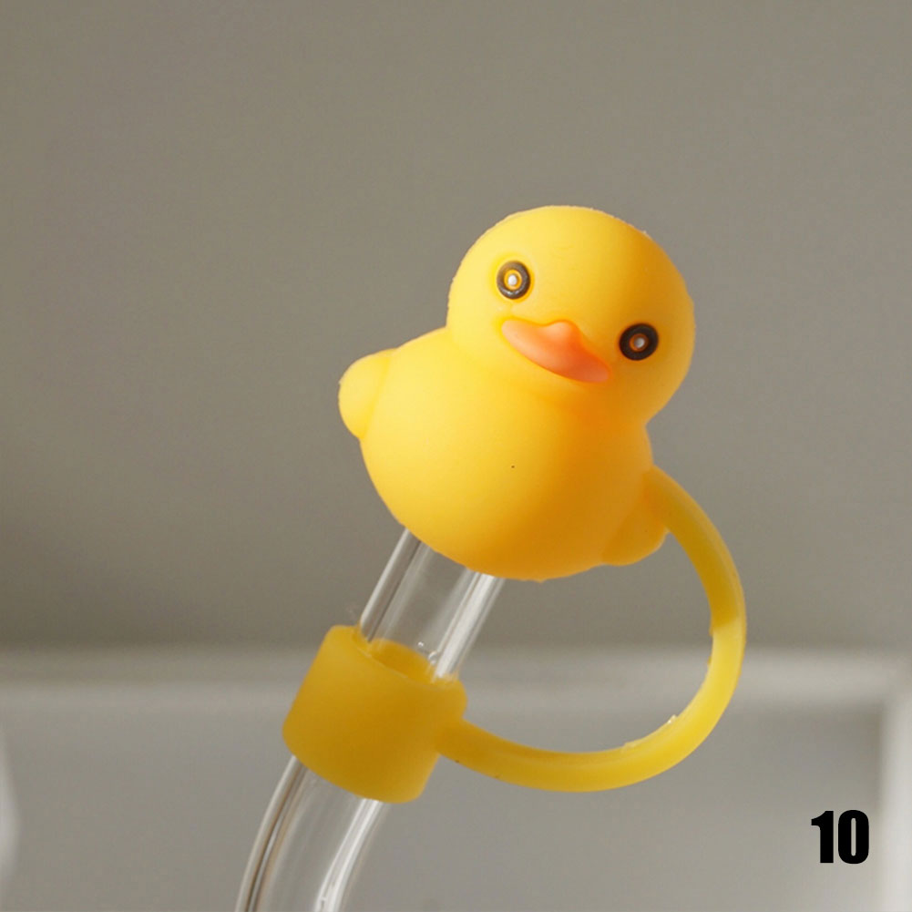 Cute Cartoon Straw Silicone Plug Resuable Anti-Dust Cap for Straws ...