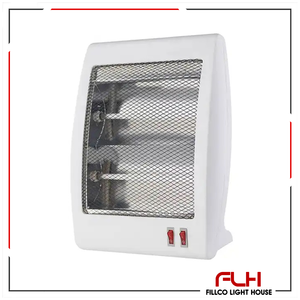 Two halogen heating rods and an electric room box heater with 400/800 ...