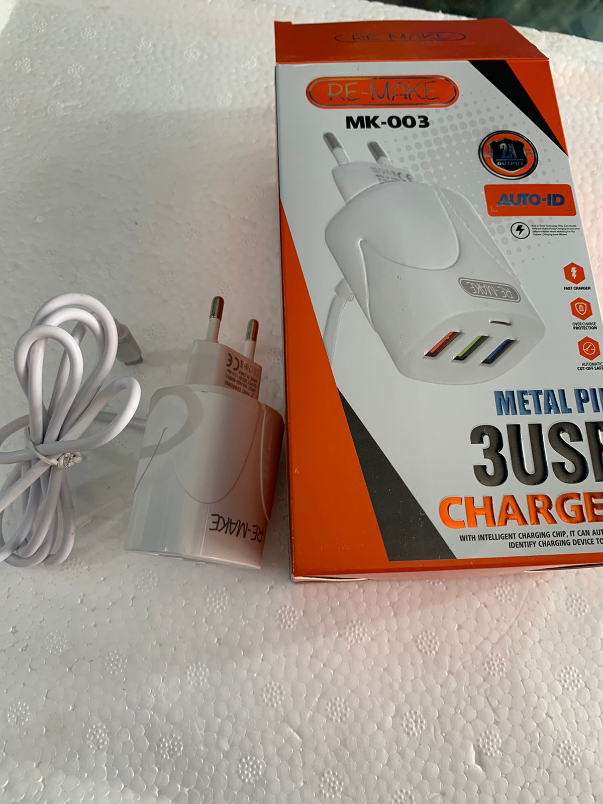 REMAKE MKK-0003 WALL CHARGER 3USB PIN CHARGER | Daraz.pk