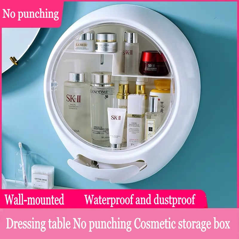Wall-Mounted Storage Box Waterproof and Dustproof Bathroom Organizer ...