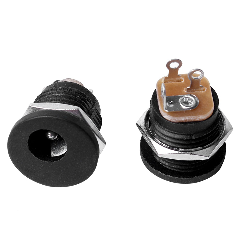 Pack of 2 - Dc-022 Dc Power Jack Pcb Mount Female Connector 3 Pin With ...
