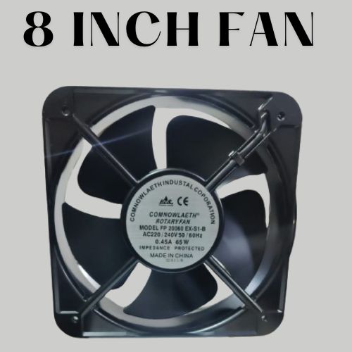 8 inch Panel Fan/Cooling Fan (Square) 220V - Imported axial exhaust ...