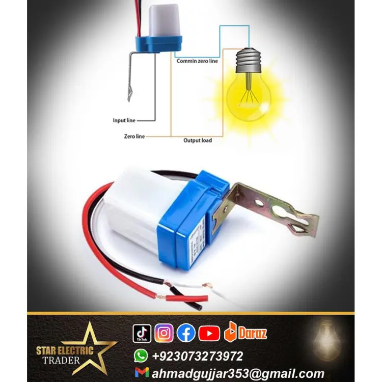 Photocell Sensor Automatic Light Control Switch | Shelly Lighting