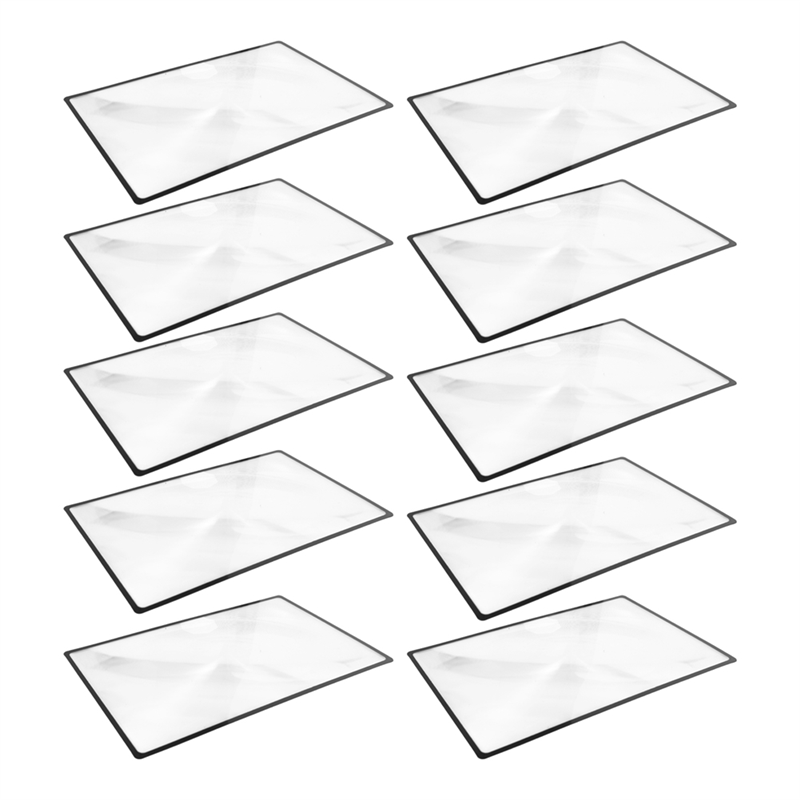 10X Reading Support Sheet Magnifier Magnifying Glass 3-Zoom Black ...