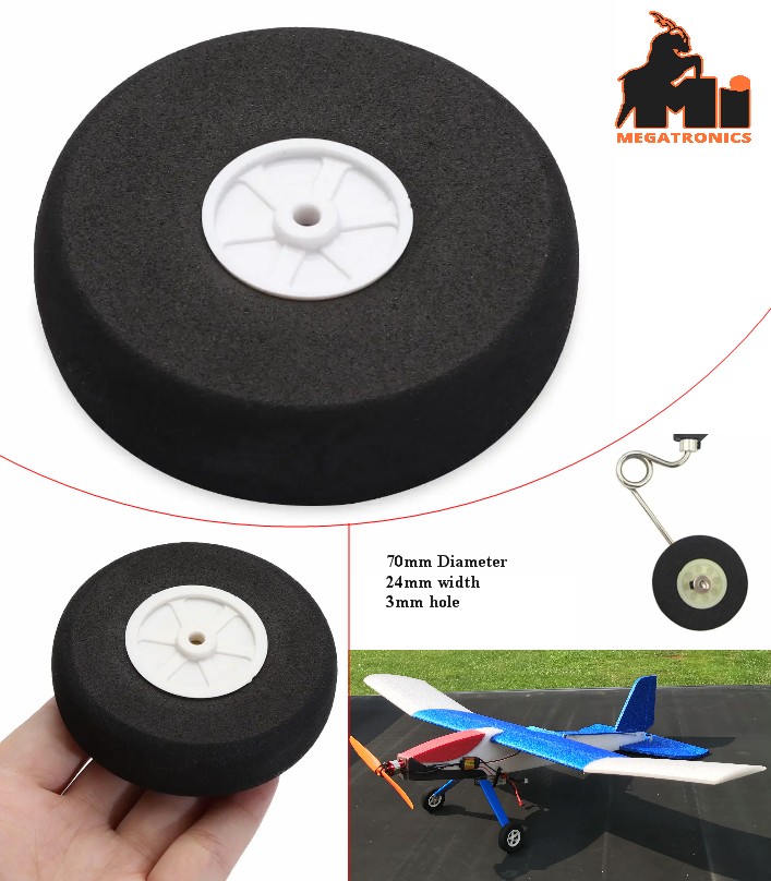 1pcs Big 70mm RC Model Plane Aircraft Foam Wheel tyre tire sponge ...