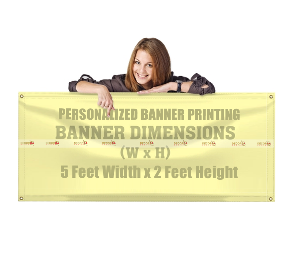 Personlized Panafle PVC Banner Print | Size: 2x5 Feet (24x60 Inches ...