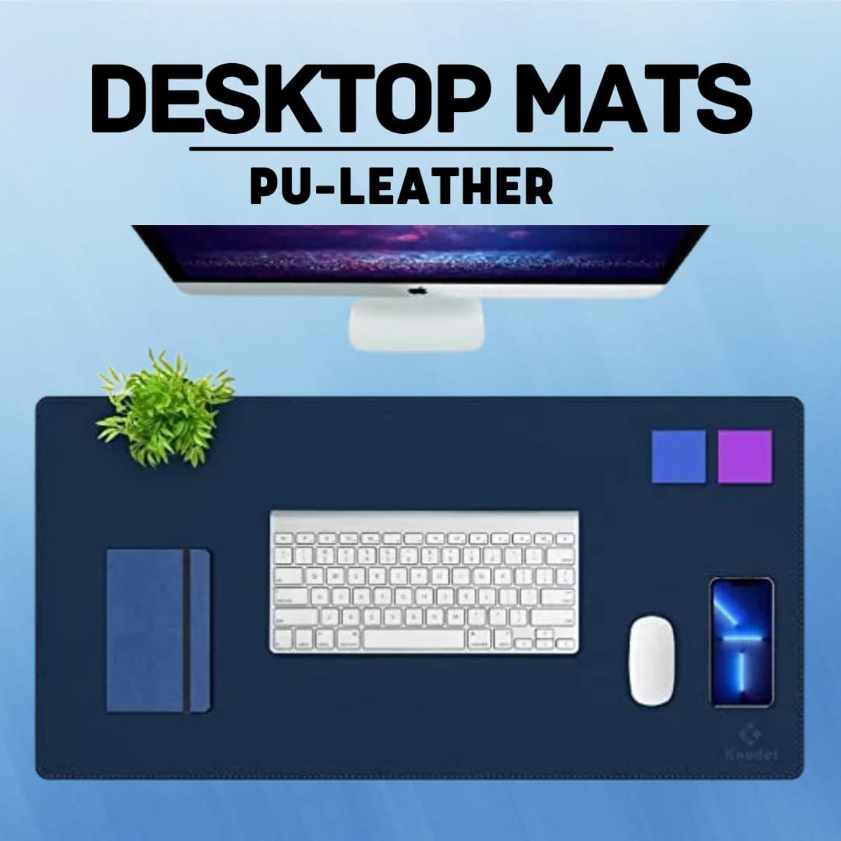 Navy Blue Large Size Desk Mat 12 x 30 inch Laptop Mat Large Size 12x30 ...