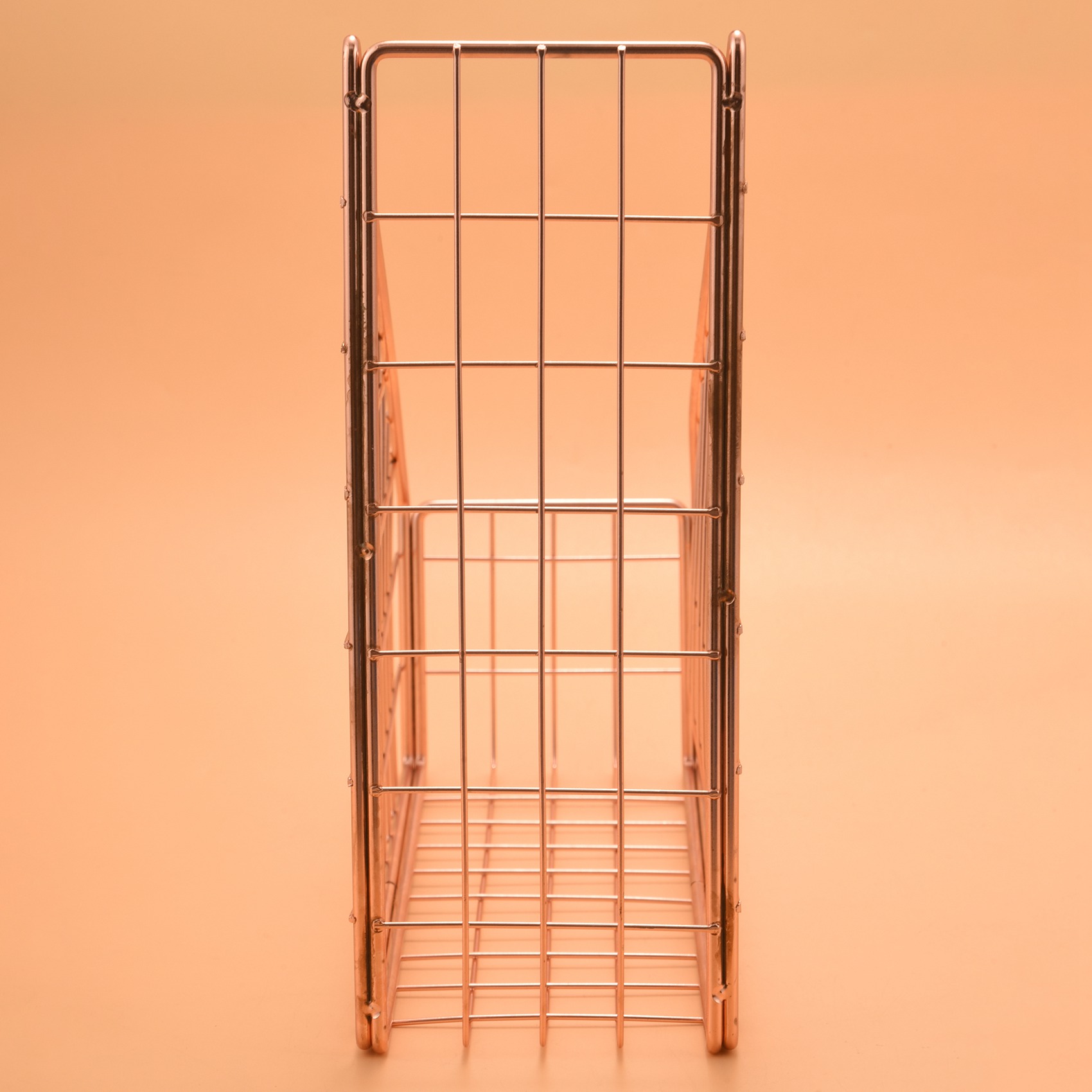 Rose Gold Electroplated Iron Desktop Shelf File Magazine Book Stand ...