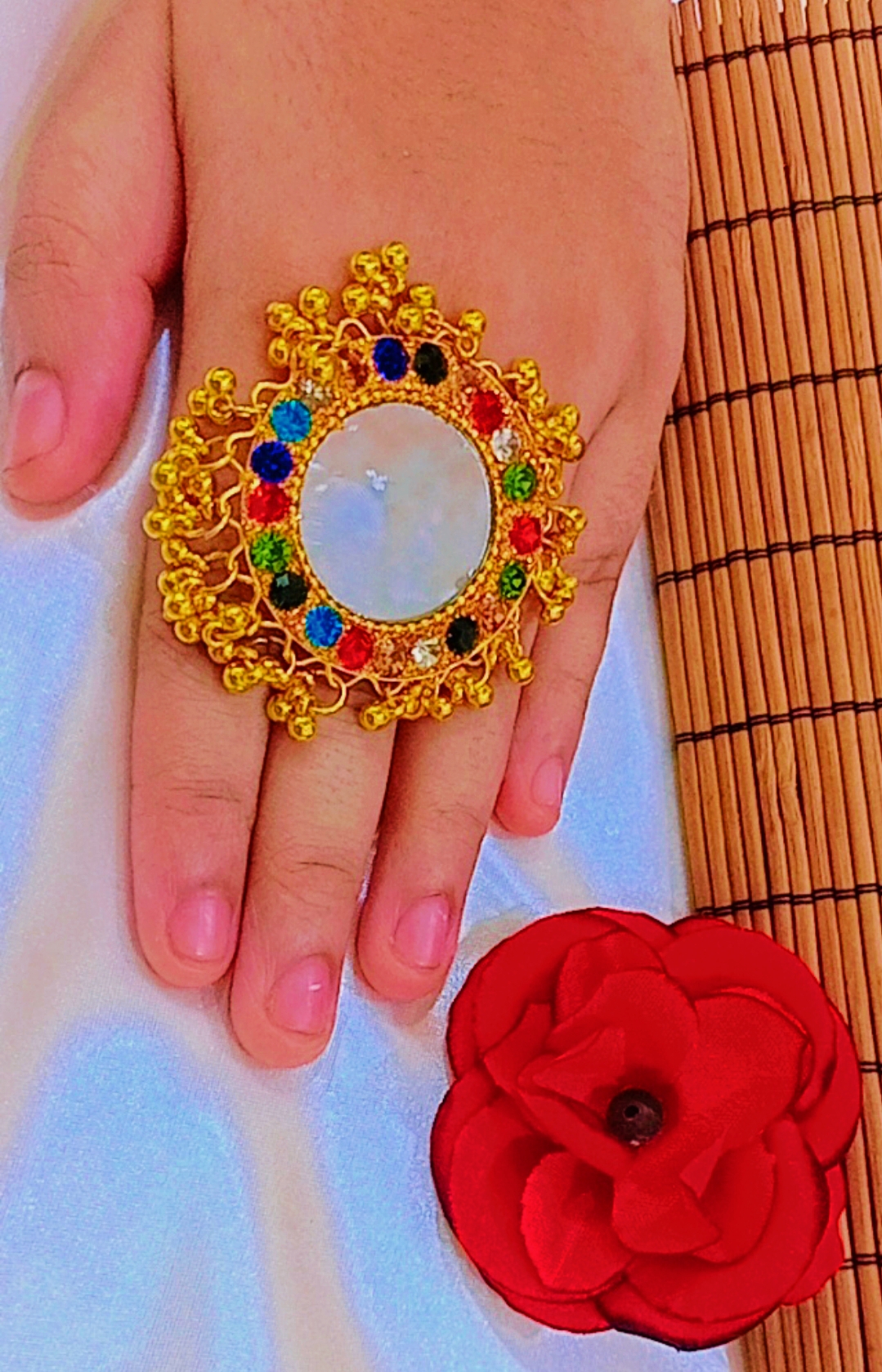 New Jewellery Collection Bahubali Finger Rings For Girls 0091. | Daraz.pk