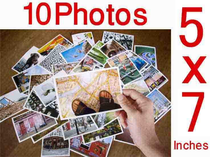 5x7 Customized Photo Print Single & Set of 5/10/15 pcs with Digital ...