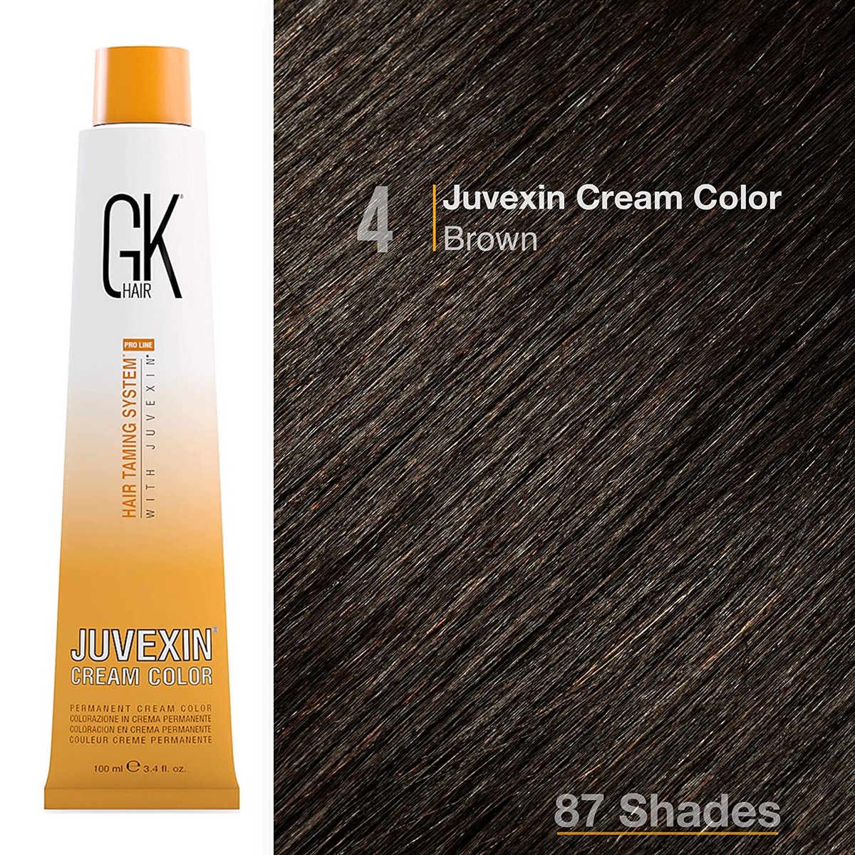 GK Hair Global Keratin Brown Hair Color 4 (3.4 Fl Oz/100ml) | Daraz.pk