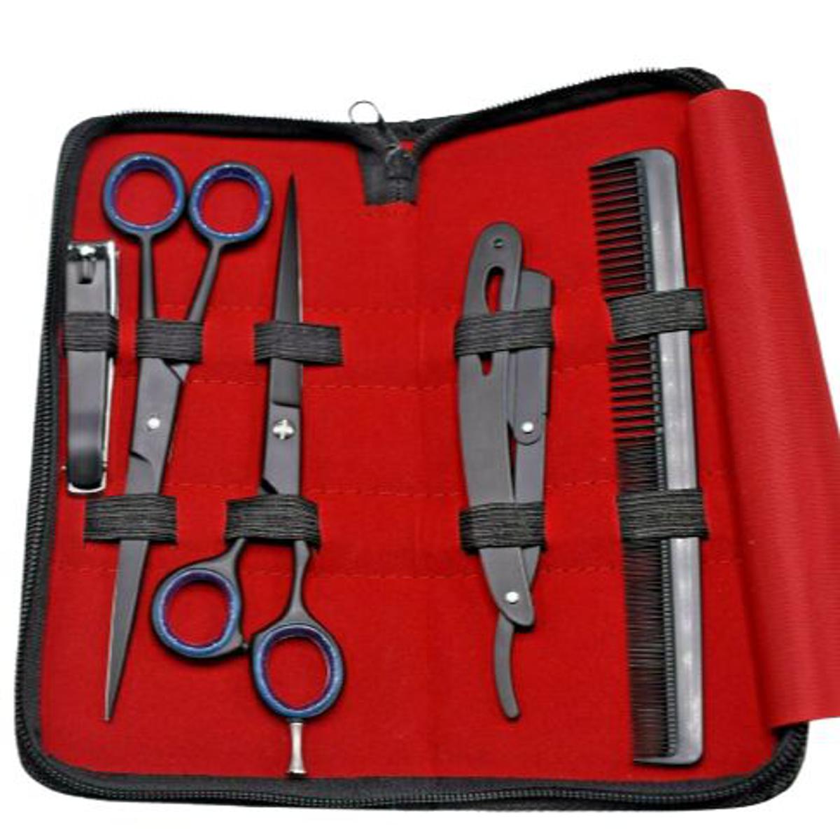 Professional Barber 5 Pcs Hairdressing Scissors Set/Salon Hair Cutting ...