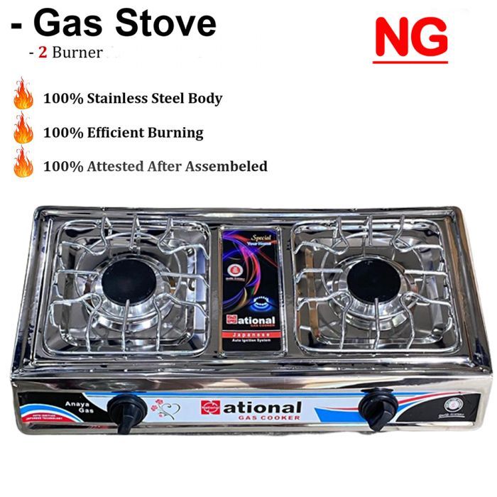 National Gas Cooker - National Stove Double Casted Iron Burner Auto ...