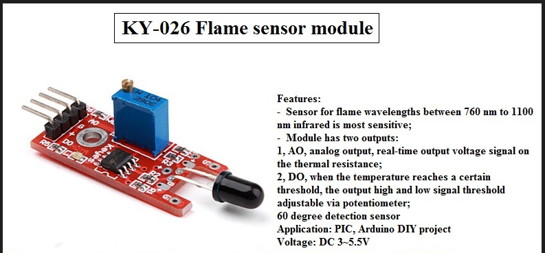 Fire Flame sensor Module KY-026 infrared | Daraz.pk