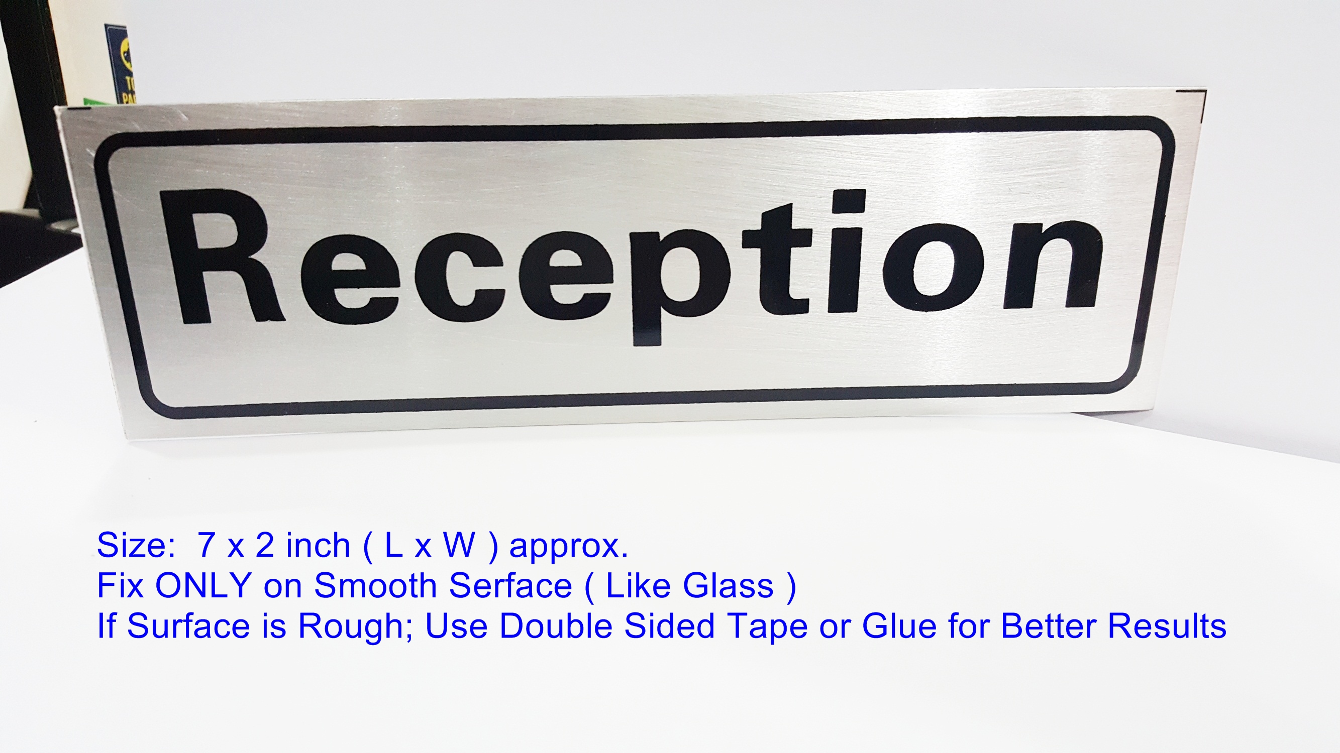 RECEPTION Sign Plate - RECEPTION Aluminum Signage Label (7 x 2 inch ...